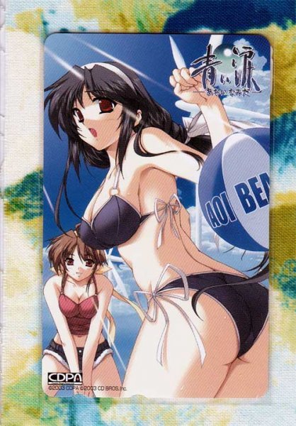 Yahoo!オークション - (Y33-3) CDPA 青い涙 水着の美少女 テレカ