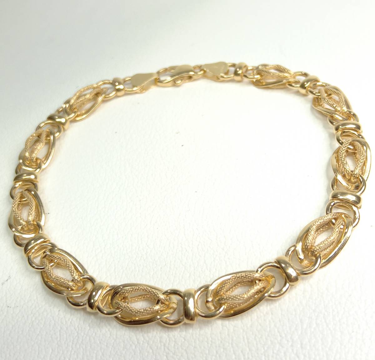 Yahoo!オークション - 【イタリー製 14KT】K14 デザインブレスレット／...