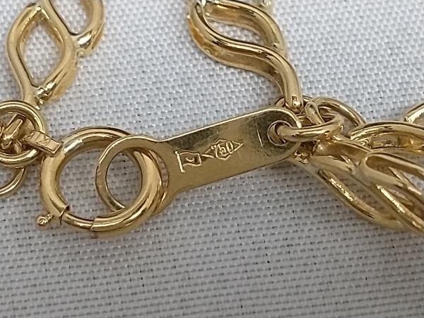 Yahoo!オークション - K18／透かしリーフデザインネックレス／42cm／8....