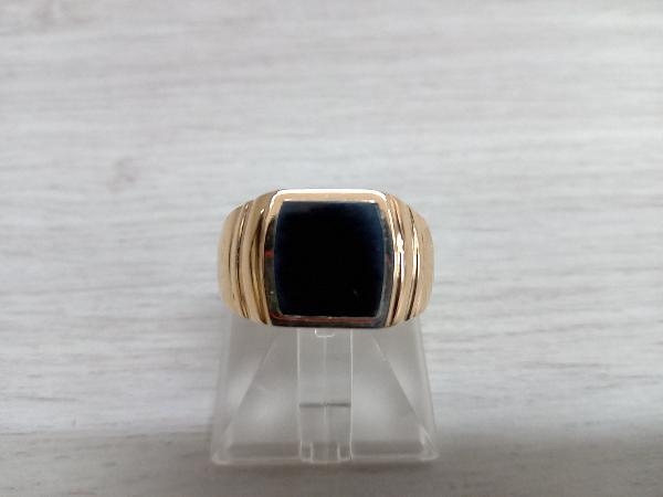 Yahoo!オークション - 【鑑別書付】 K18 17号 9.3g リング 天然ブラッ...