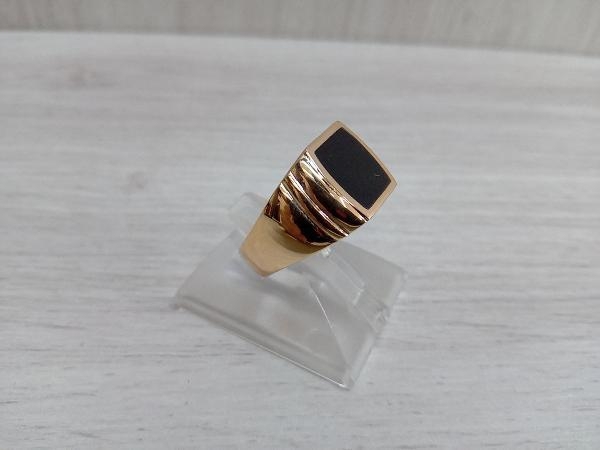 Yahoo!オークション - 【鑑別書付】 K18 17号 9.3g リング 天然ブラッ...