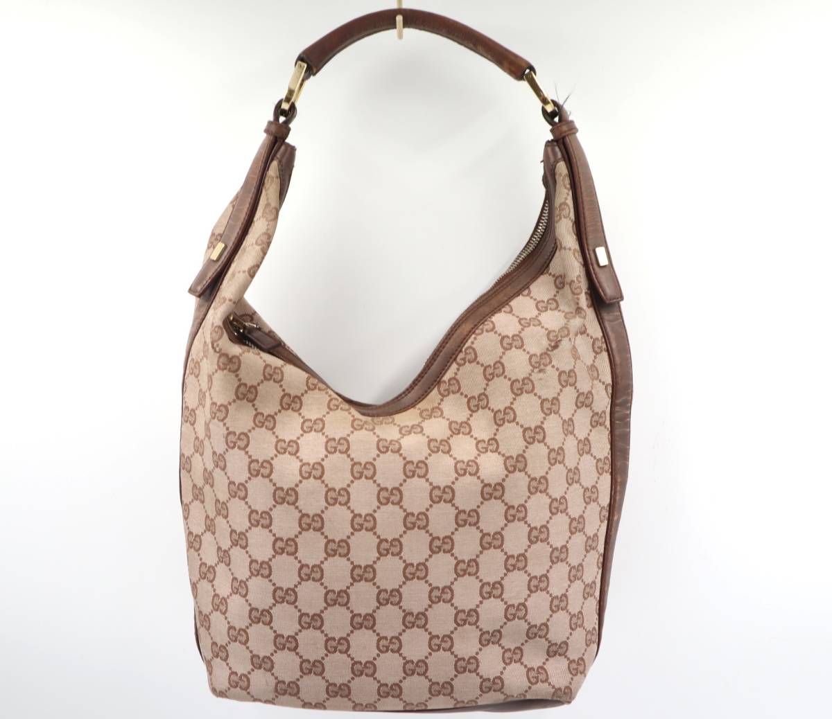 GUCCI グッチ 001 4288 GGキャンバス×レザー ショルダーバッグ 肩掛けかばん レディース ブラウン系(かばん、バッグ)｜売買されたオークション情報、yahooの商品情報を ...