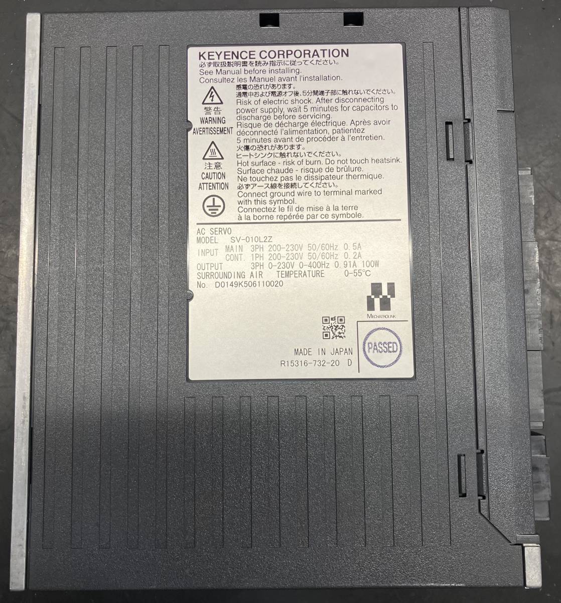 Yahoo!オークション - K342-2 KEYENCE SV-010L2Z 中古