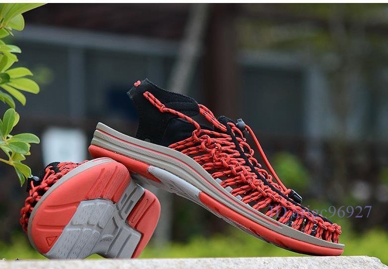 Yahoo!オークション - Y354 新品サンダル メンズ 編み上げ新しいデザイ...