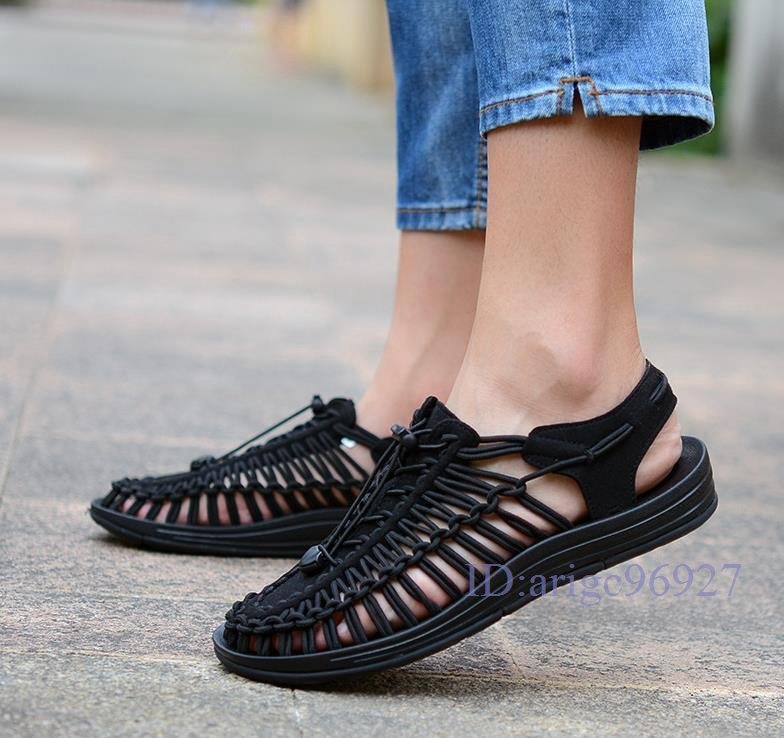 Yahoo!オークション - Y354 新品サンダル メンズ 編み上げ新しいデザイ...