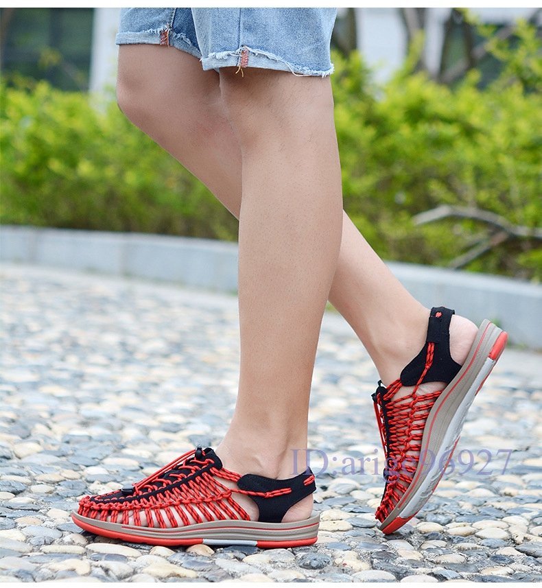 Yahoo!オークション - Y354 新品サンダル メンズ 編み上げ新しいデザイ...