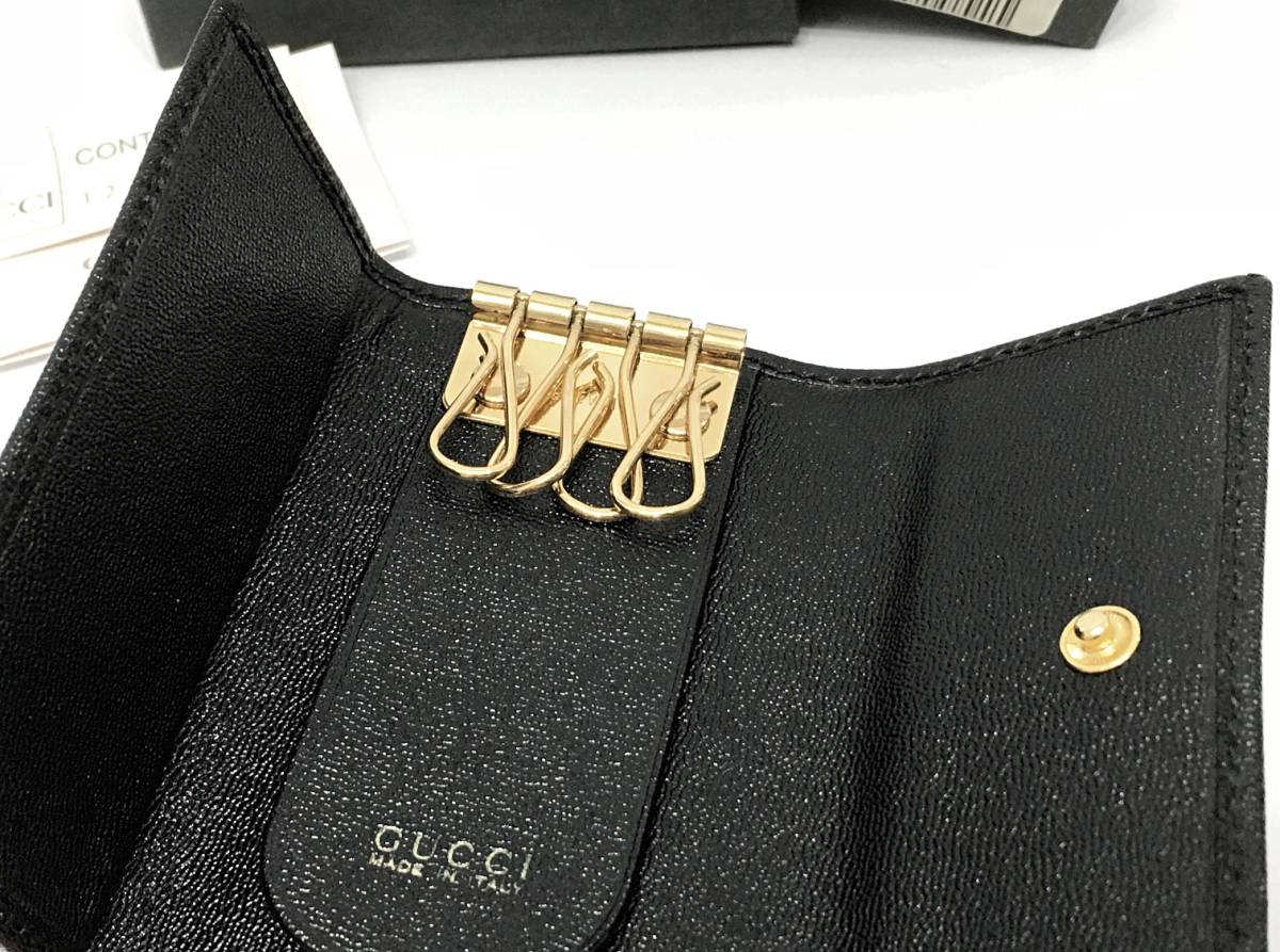 Yahoo!オークション - [新品]グッチGUCCI 4連キーケース 軽量レザー製[...