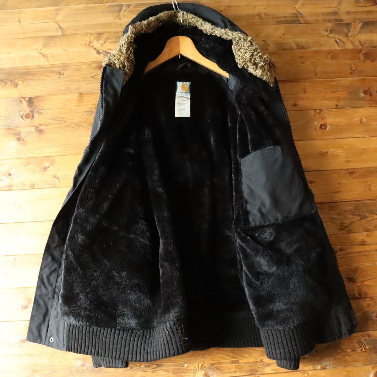 D9/T4.21-3 Carhartt カーハート シベリアンパーカー ナイロンダックジャケット 裏ボア メンズ 黒 L アメリカ古着(ジャンパー、ブルゾン)｜売買されたオークション情報 ...
