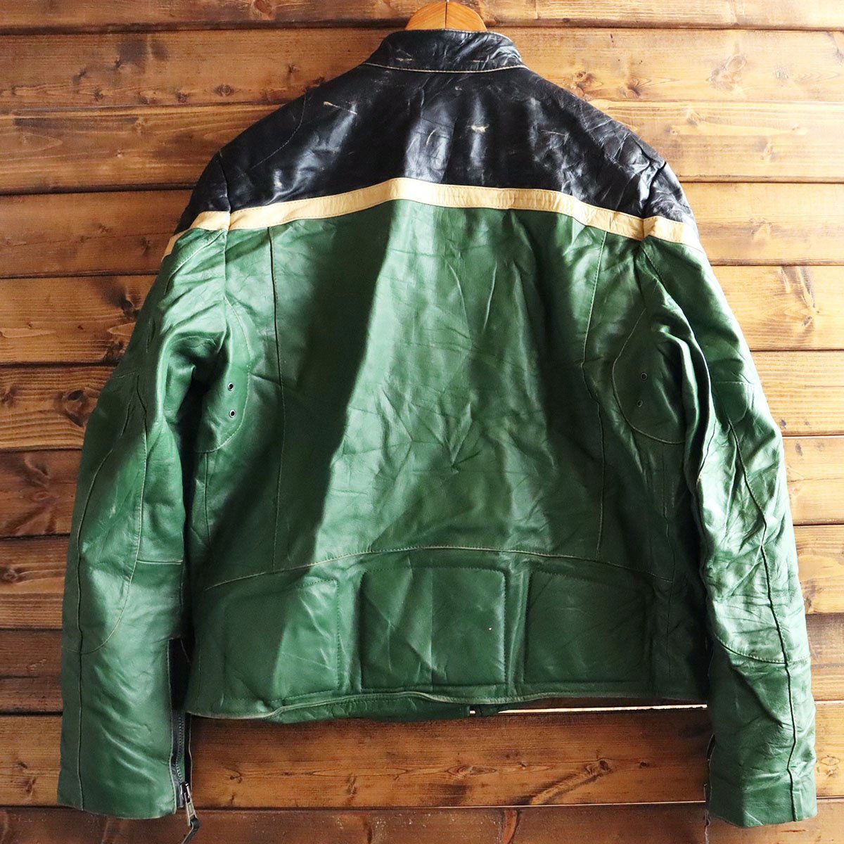 Yahoo!オークション - 3T/T8.15-4 YUKALI 本革 シングルライダース 本...