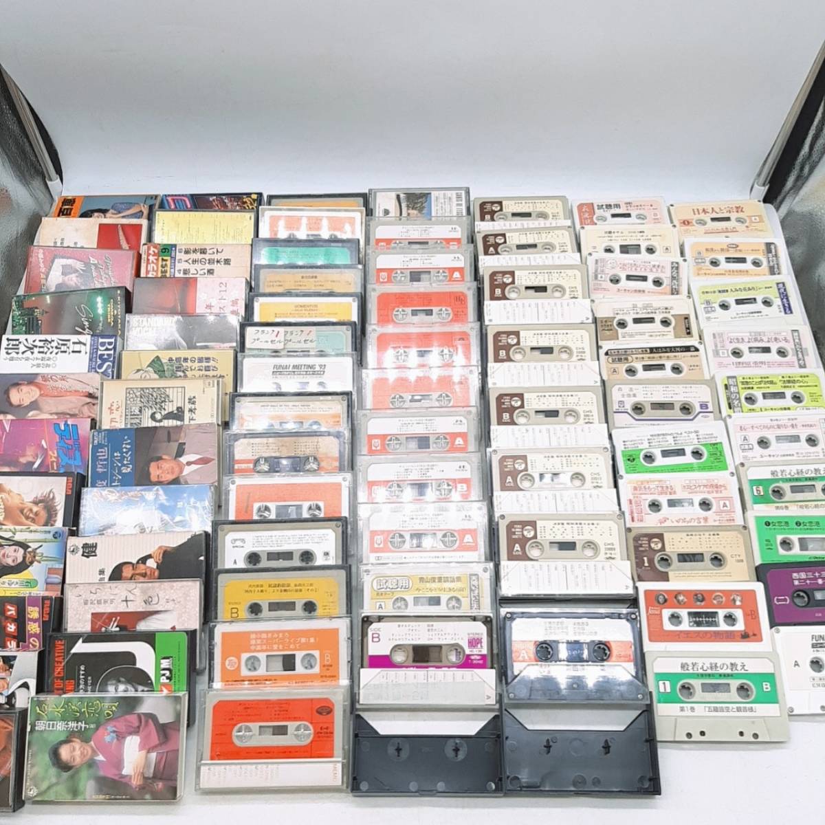 Yahoo!オークション - k116 昭和 レトロ カセットテープ 約80本 まとめ...
