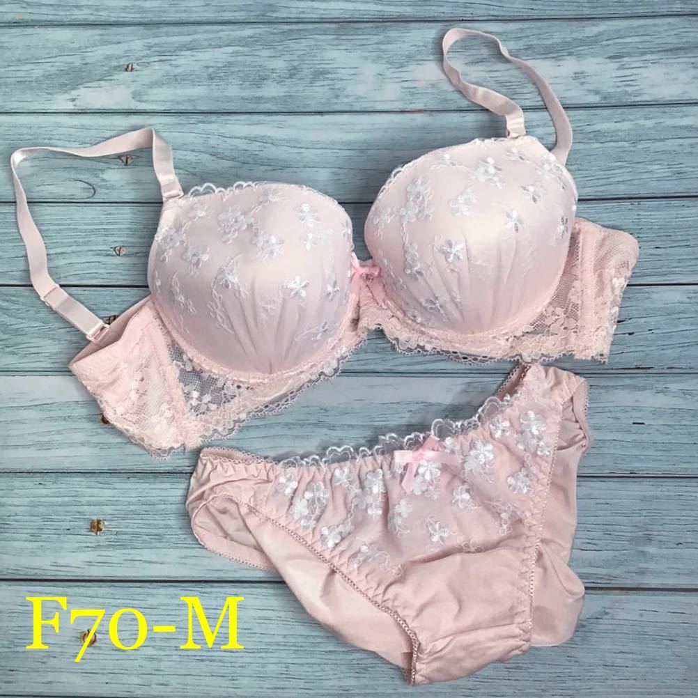 Yahoo!オークション - F70ブラショーツセット 大好きな薄いピンク ブラ...
