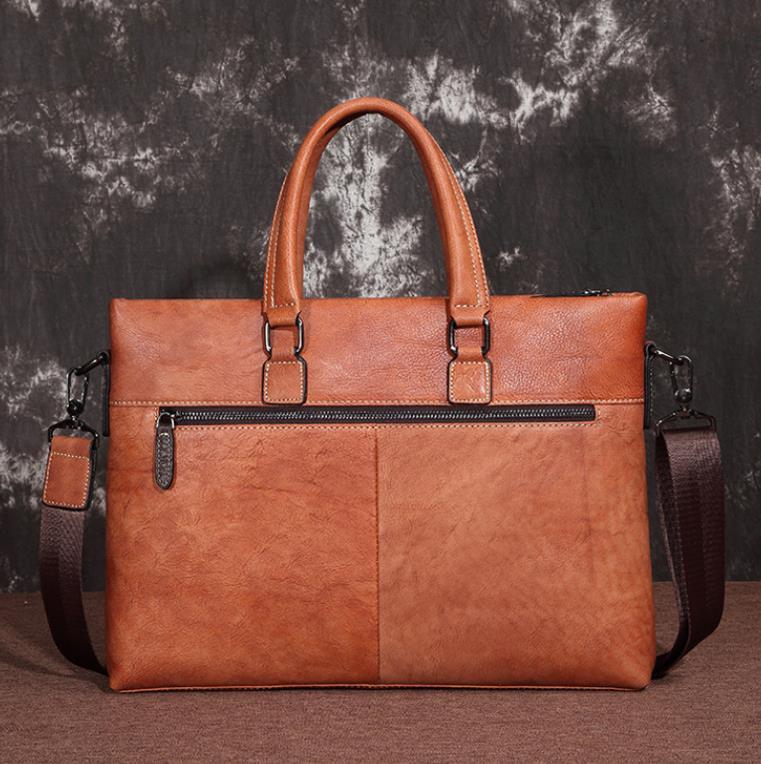 Yahoo!オークション - 新入荷 実用品 牛革 ハンドメイド メンズバッグ ...