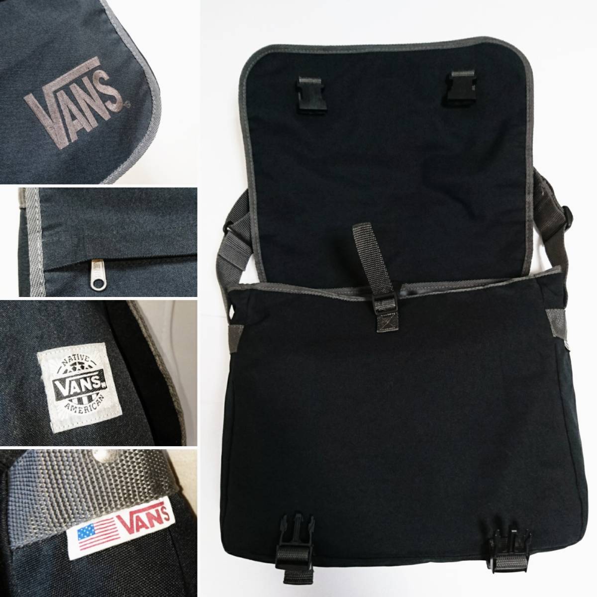 即決 90s バンズ VANS NATIVE ショルダーバッグ 刺繍ロゴ 即決 90s バンズ VANS NATIVE ショルダーバッグ 刺繍ロゴ