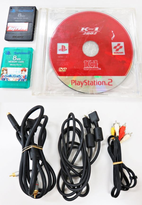 Yahoo!オークション - A018 SONY PS2 本体/コントローラー/ケーブル/メ...