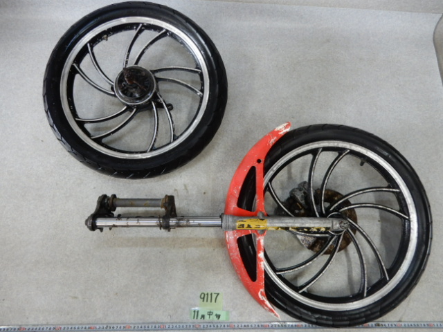 Yahoo!オークション - 9117 旧RZ50 RZ50 フロントフォーク ホイール 前...