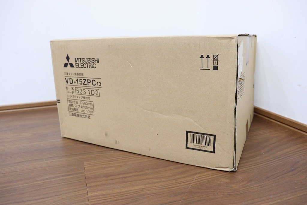 埼玉発 S5166 三菱 ダクト用換気扇 埋込寸法260mm 接続パイプΦ100mm 100V VD-15ZPC13(新品)のヤフオク落札情報
