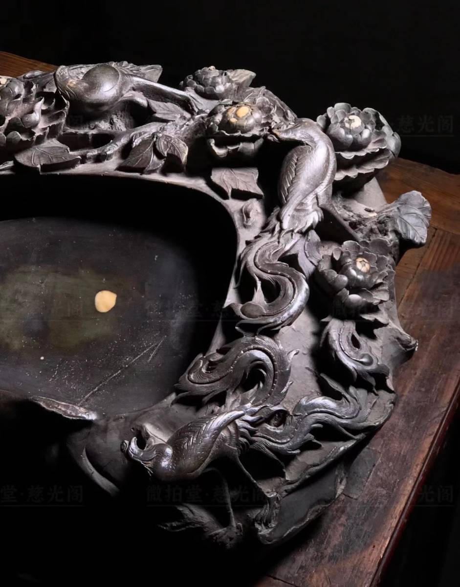 珍品旧蔵 M305清時代 古硯 時代硯 巨大 硯台 文房硯 文房具 書道具 40×30×9cm(書)｜売買されたオークション情報、yahooの商品情報をアーカイブ公開 - オークファン ...