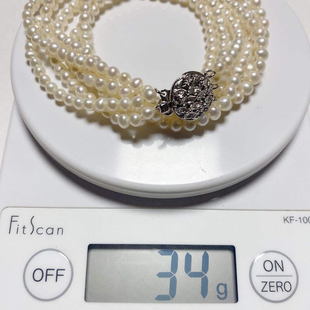Yahoo!オークション - 真珠ネックレス 重量34g 約4mm パール 南洋/白蝶...