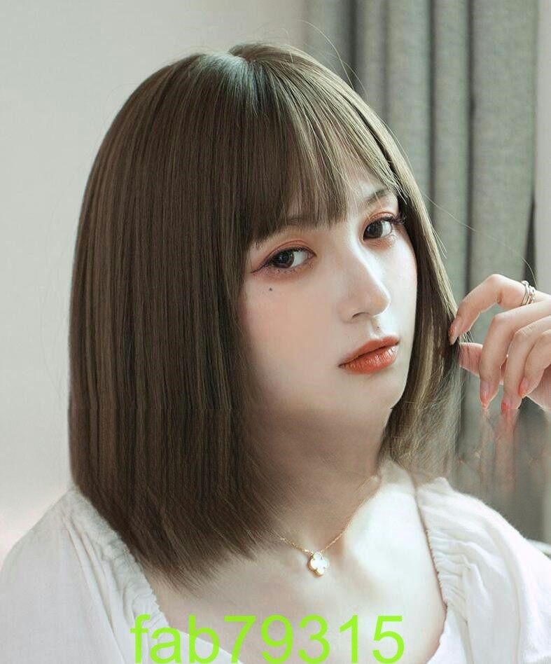 Yahoo!オークション - ミディアム 人毛100% ウィッグ かつら おしゃれ ...