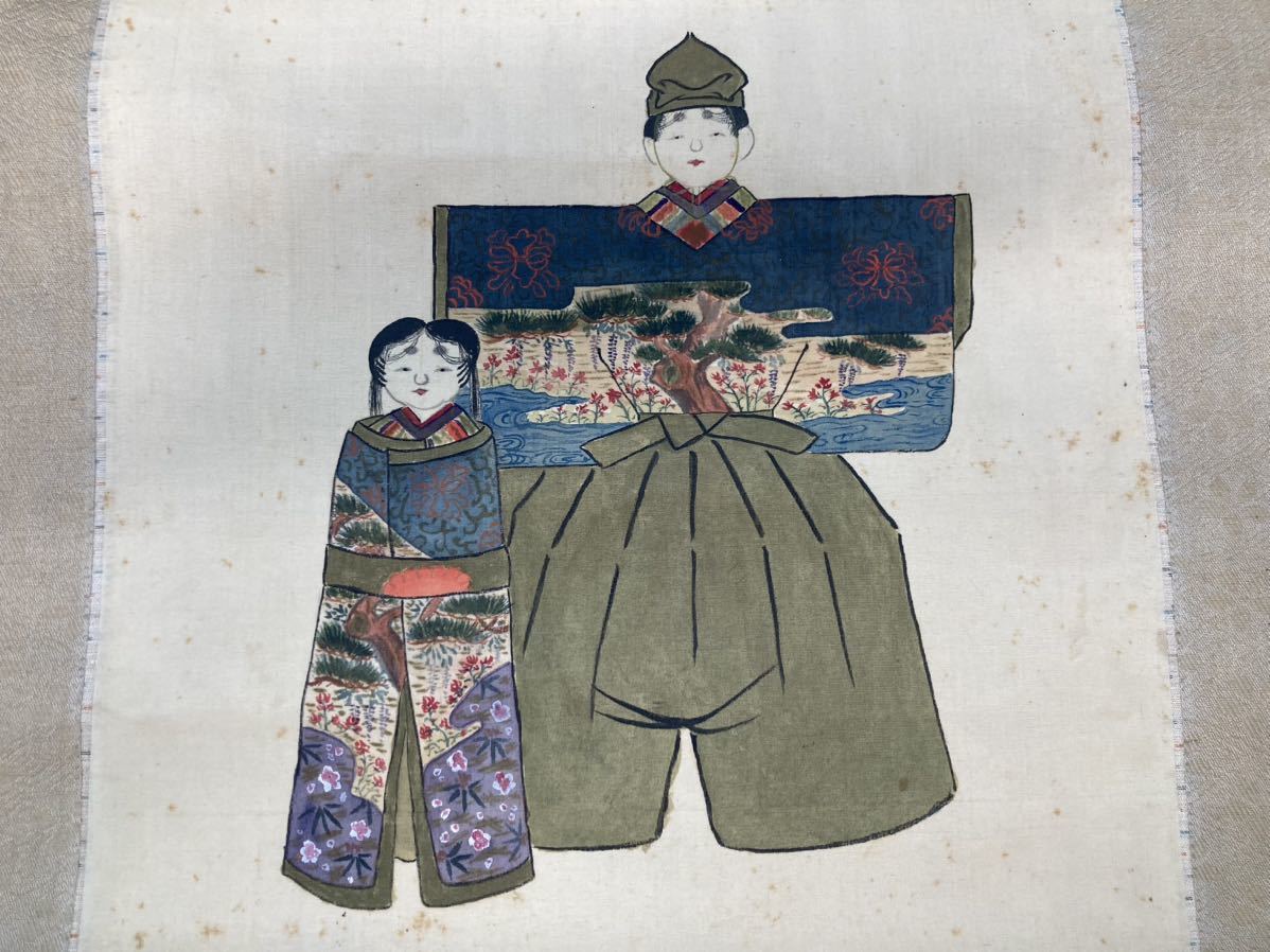 A5579N187】 掛軸 立雛 掛け軸 節句画 40cm×185cm 行事飾り A5579N187】 掛軸 立雛 掛け軸 節句画 40cm×185cm 行事飾り