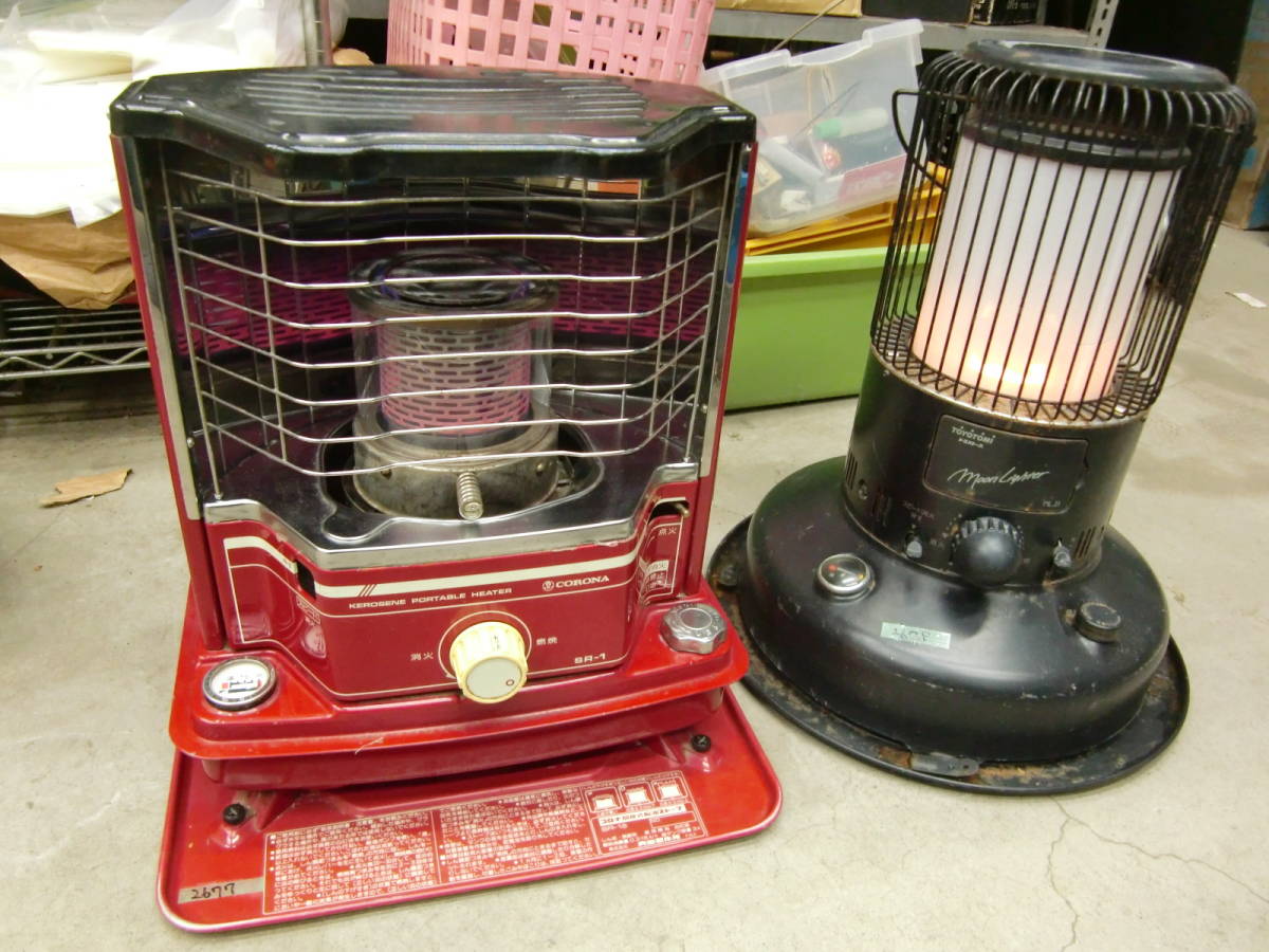 Yahoo!オークション - 2677 コロナ石油ストーブ SR-1 赤色 ライターで...