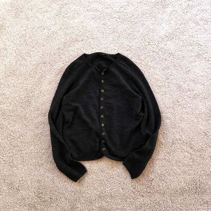 Yahoo!オークション - 45R ウール100％ ニット カーディガン レディー...