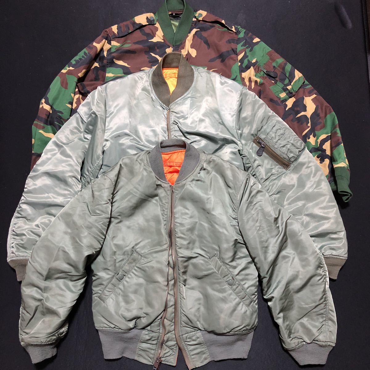 Yahoo!オークション - 米軍放出品 MA-1 韓国軍実物フィールドジャケッ...