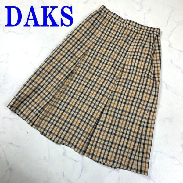 Yahoo!オークション - DAKS ダックス フレアスカート チェック柄 総柄 ...