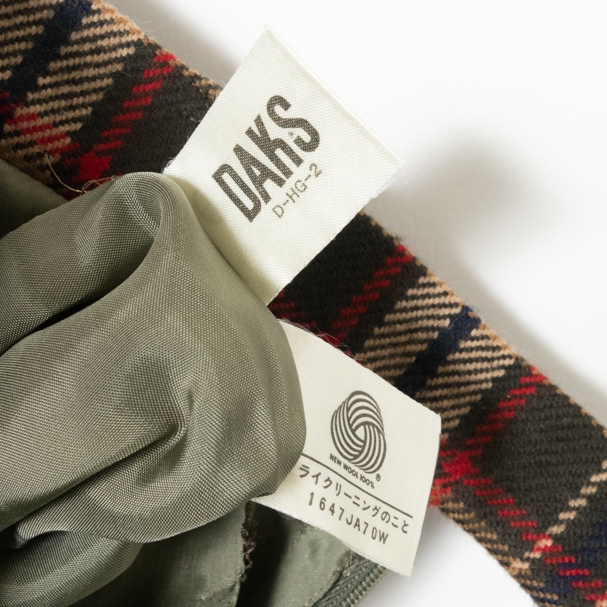 Yahoo!オークション - DAKS ダックス チェック柄 ワイドパンツ ボトム...