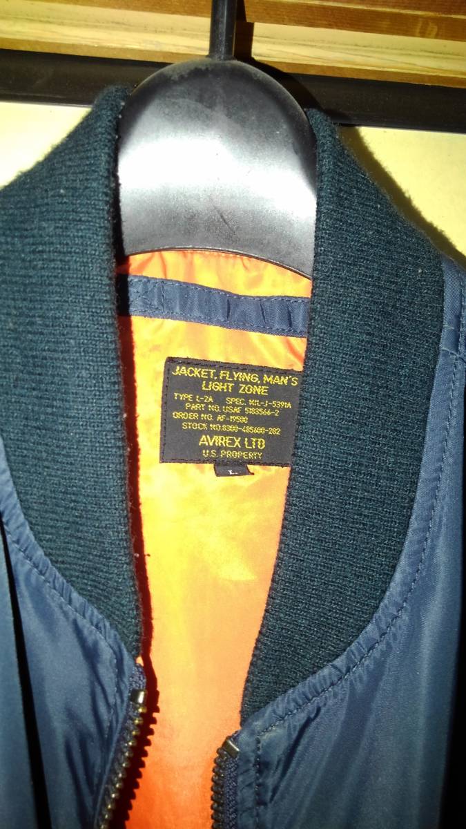 Yahoo!オークション - AVIREX アヴィレックス フライトジャケット L-2A