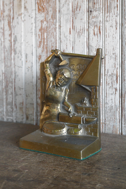 Yahoo!オークション - アンティークメタルブックエンド[az7-313]ビンテ...