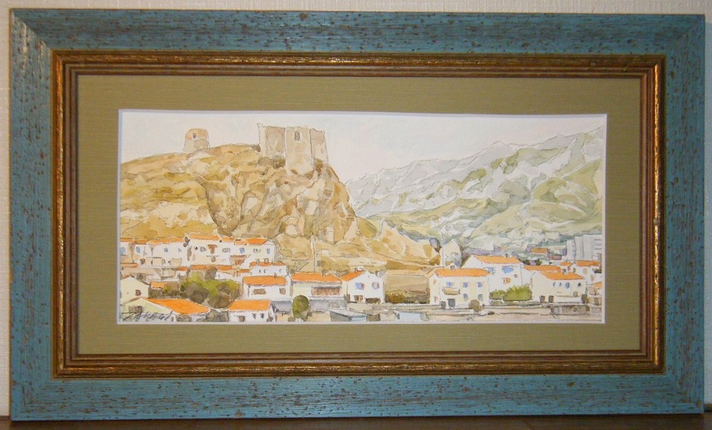 Yahoo!オークション - 【真作】 絵画 高木一男 水彩 アルカザール J103