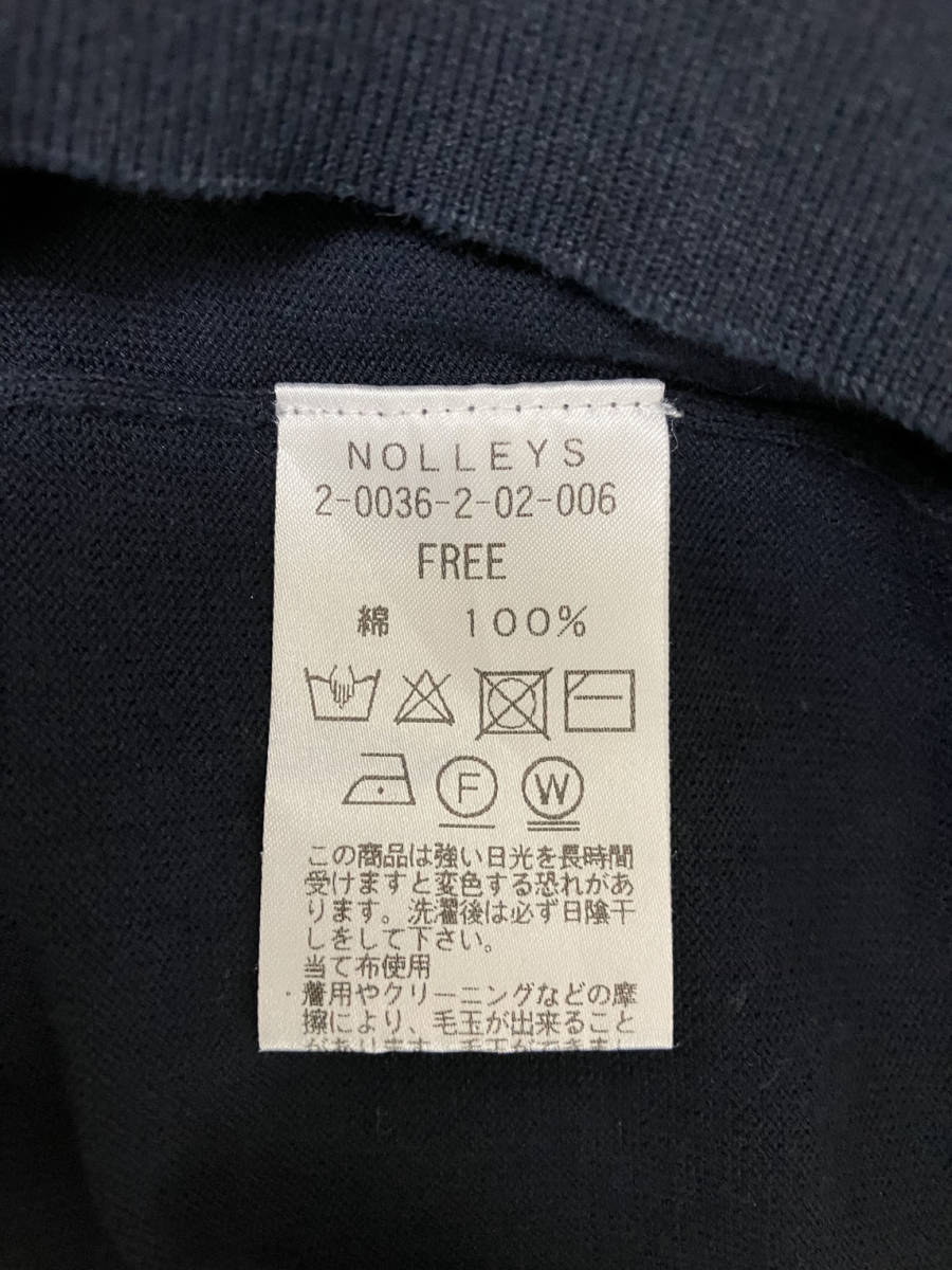 代購代標第一品牌－樂淘letao－1回着用のみ！ NOLLEY'S ノーリーズ 22SS エミルコットーニ社 イタリー コットン クルーネック プルオーバー ニット 定価15,400円 紺