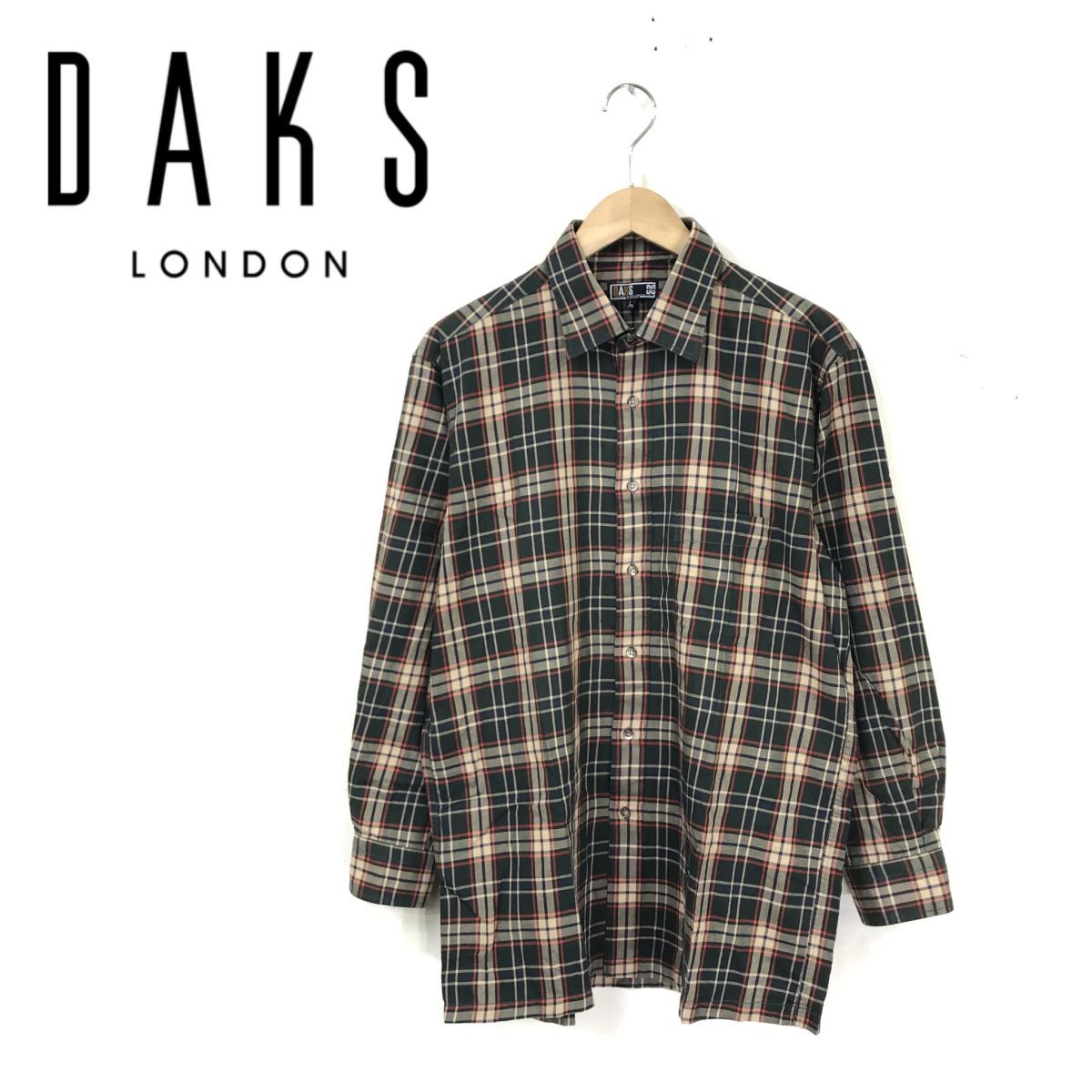 Yahoo!オークション - N1640-M DAKS ダックス チェックシャツ 長袖シャ...