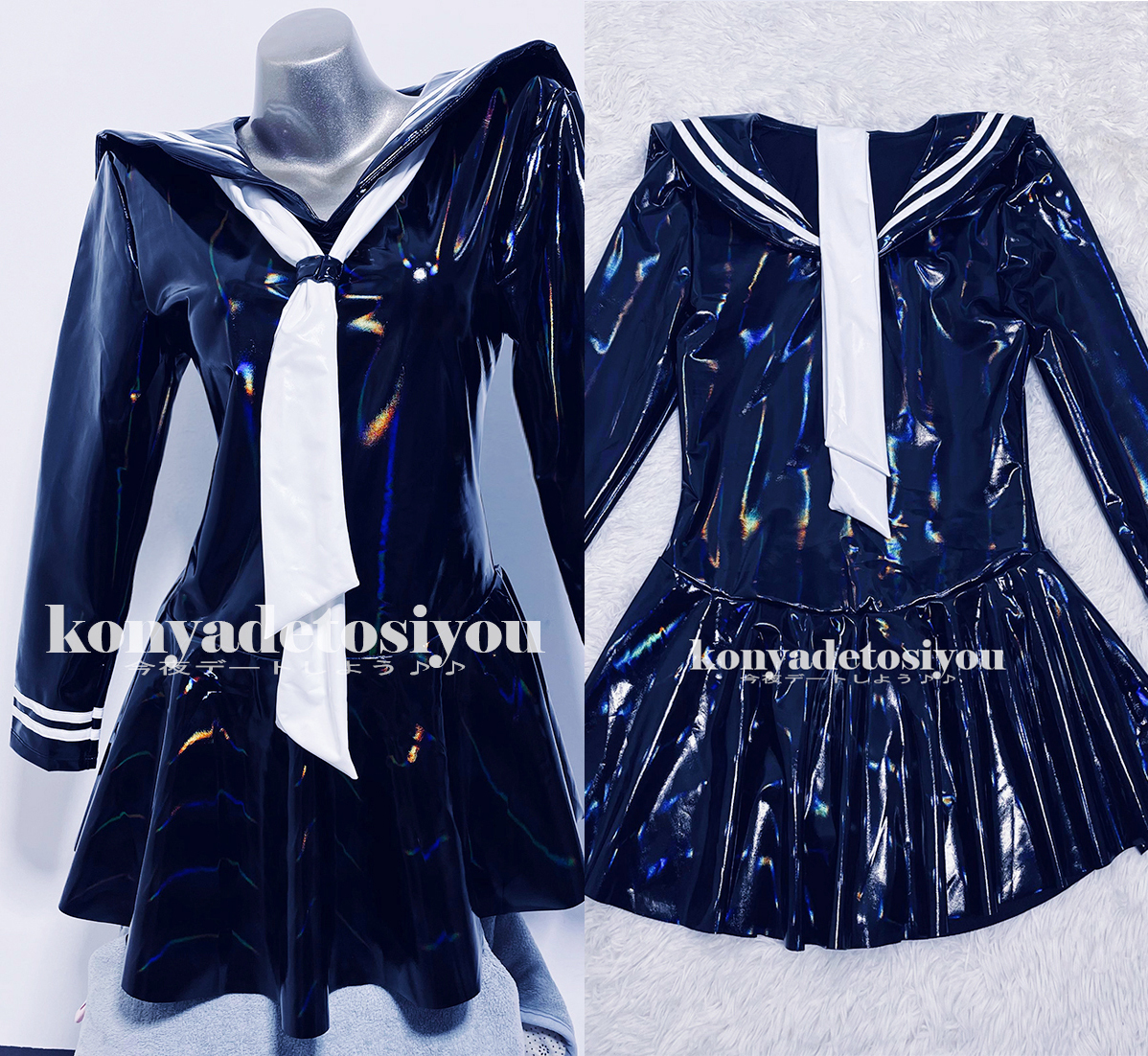 Yahoo!オークション - 国内発送 Q16黒EXL 超光沢PVCラバー製 可愛いセ...