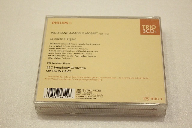 Yahoo!オークション - BB121Le Nozze Di Figaro CD 3CD フィガロの結婚...