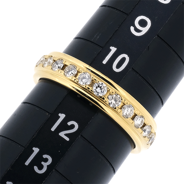 Yahoo!オークション - 【本物】K18YG 指輪 ダイヤモンド0.70ct フル...
