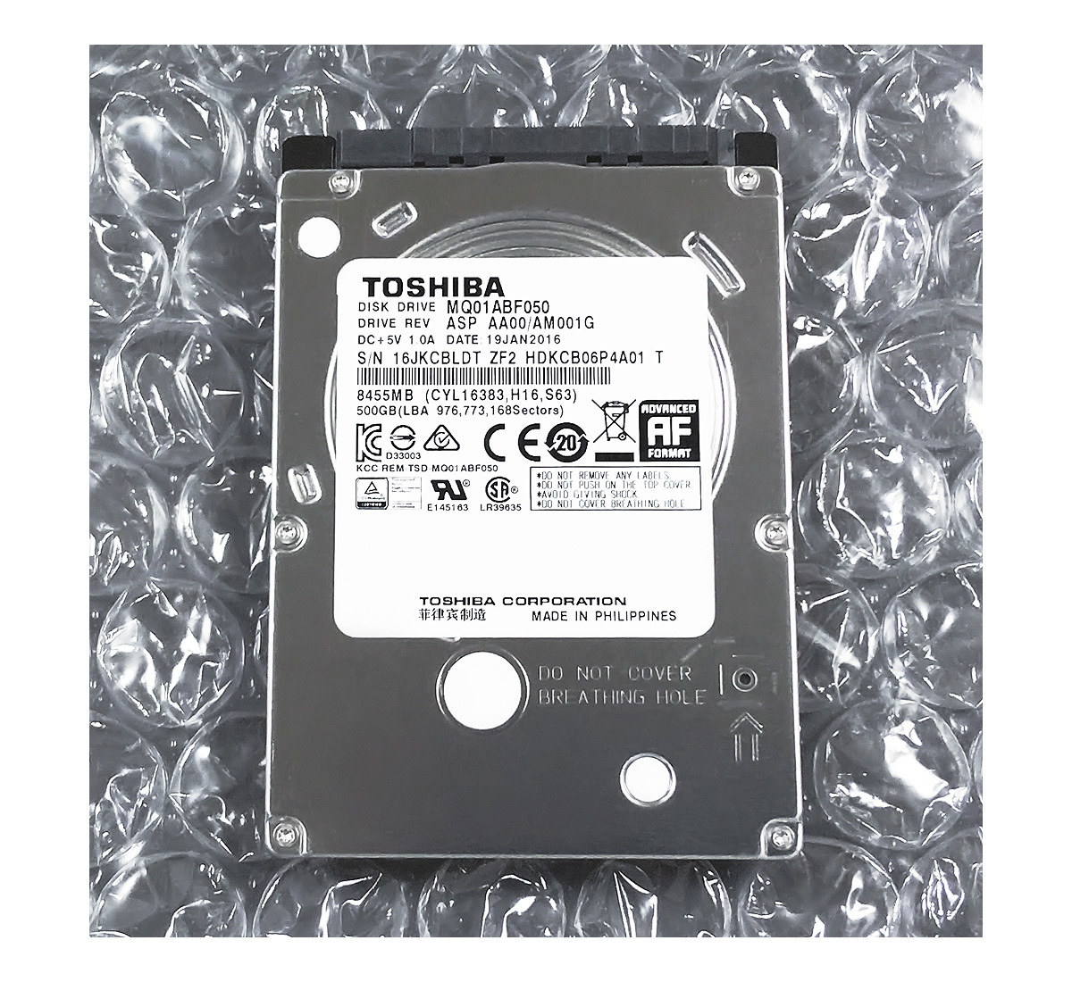 Yahoo!オークション - TOSHIBA MQ01ABF050 500GB 2.5インチ HDD AVコマ...