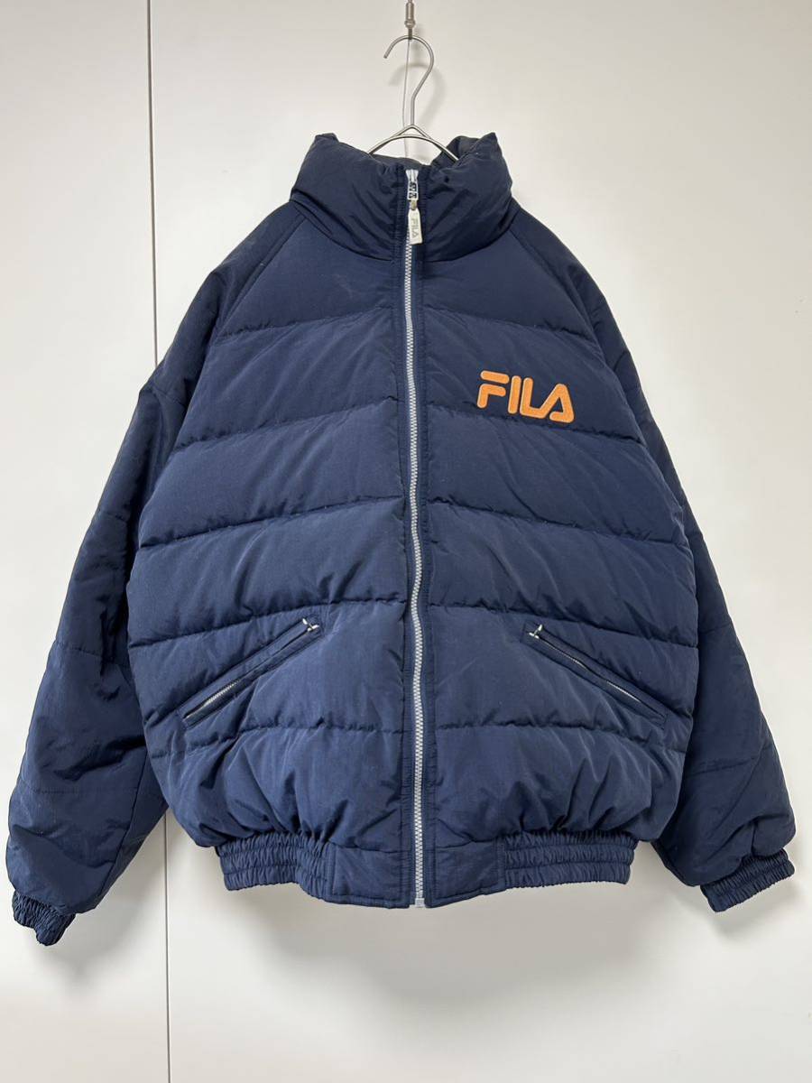 Yahoo!オークション - c178 90s FILA フィラ ダウンジャケット L ビッ...