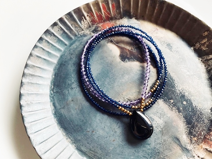 Yahoo!オークション - MARUCO NC250-77オニキス+アメジスト+BLUE 天然...