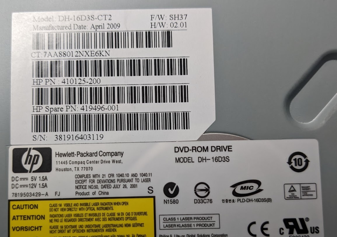 Yahoo!オークション - HP P/N 419496-001 DH-16D3S-CT2 送料無料