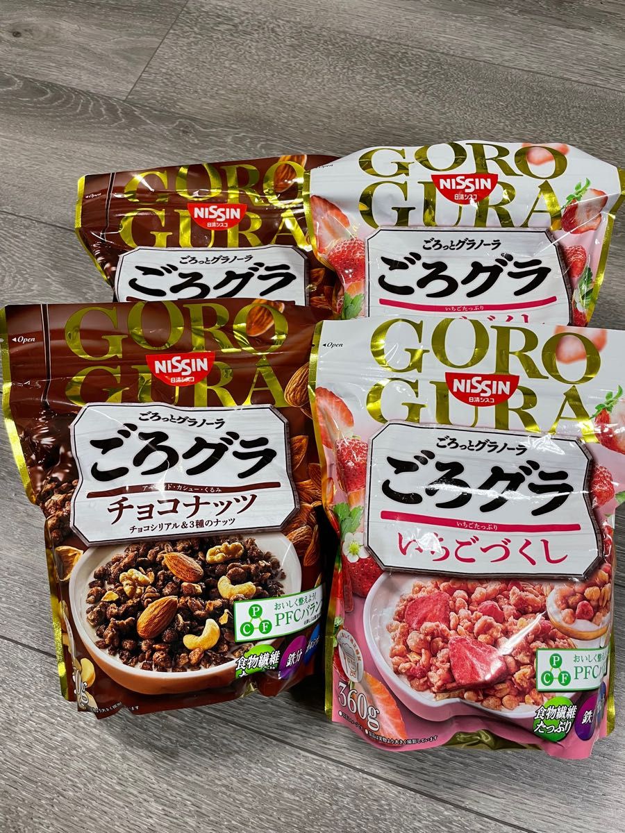 日清 ごろグラ チョコナッツ360g×2 いちごづくし 360g×2｜Yahoo!フリマ（旧PayPayフリマ）