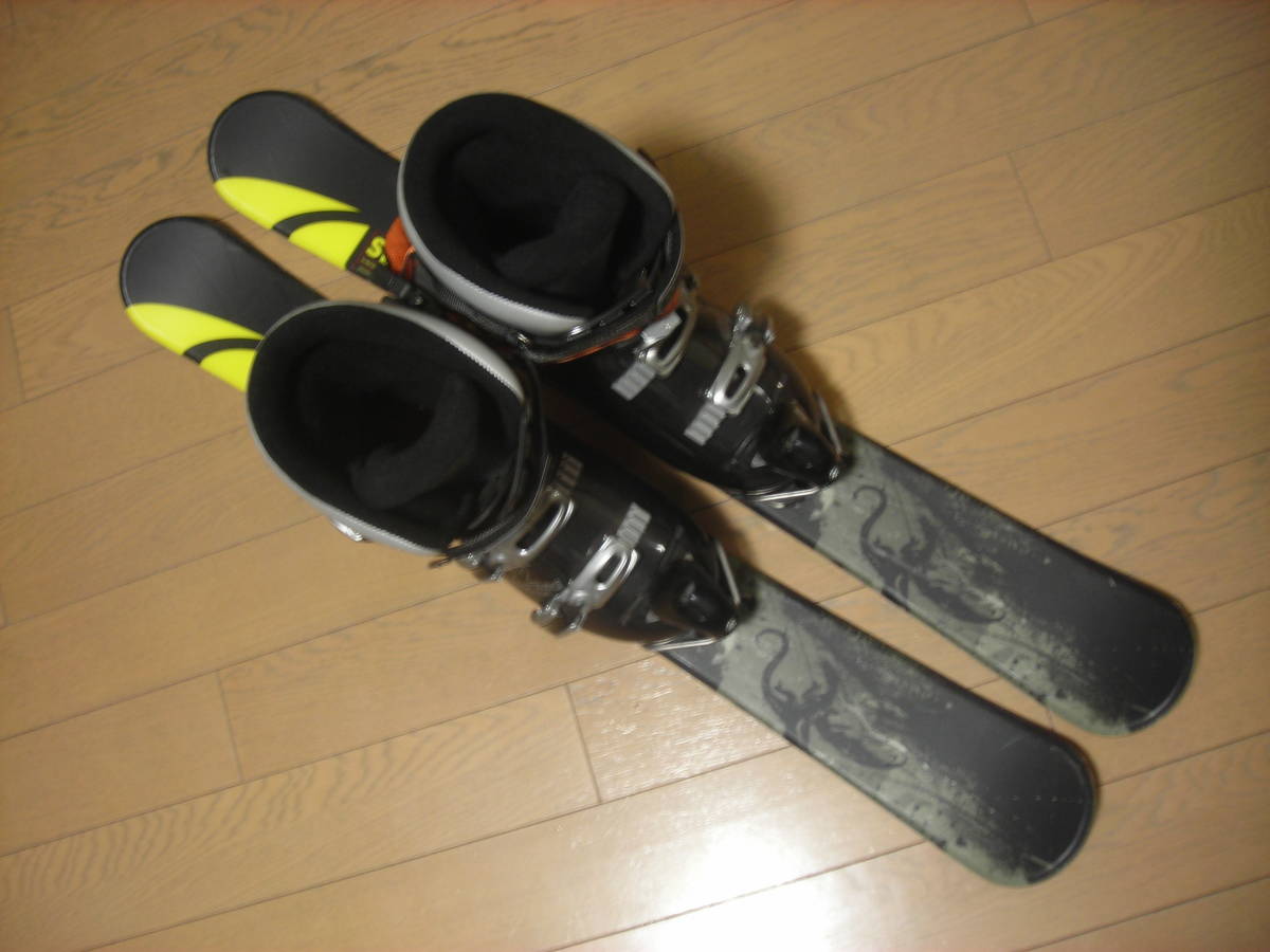 Yahoo!オークション - ショートスキー セット 板/SALOMON SB9・ブーツ/...