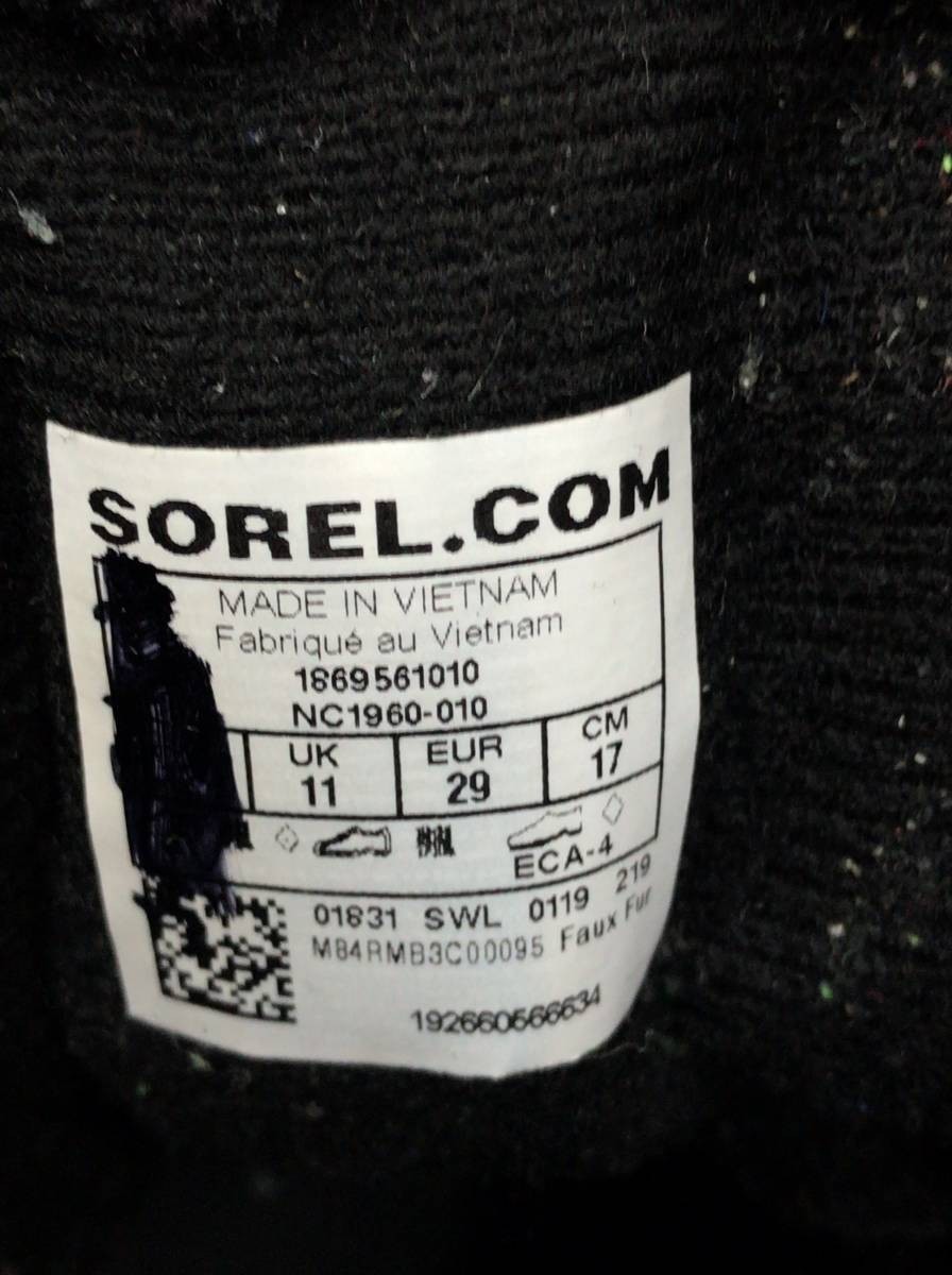 Yahoo!オークション - SOREL ソレル スノーブーツ ブラック 17cm NFJ51...