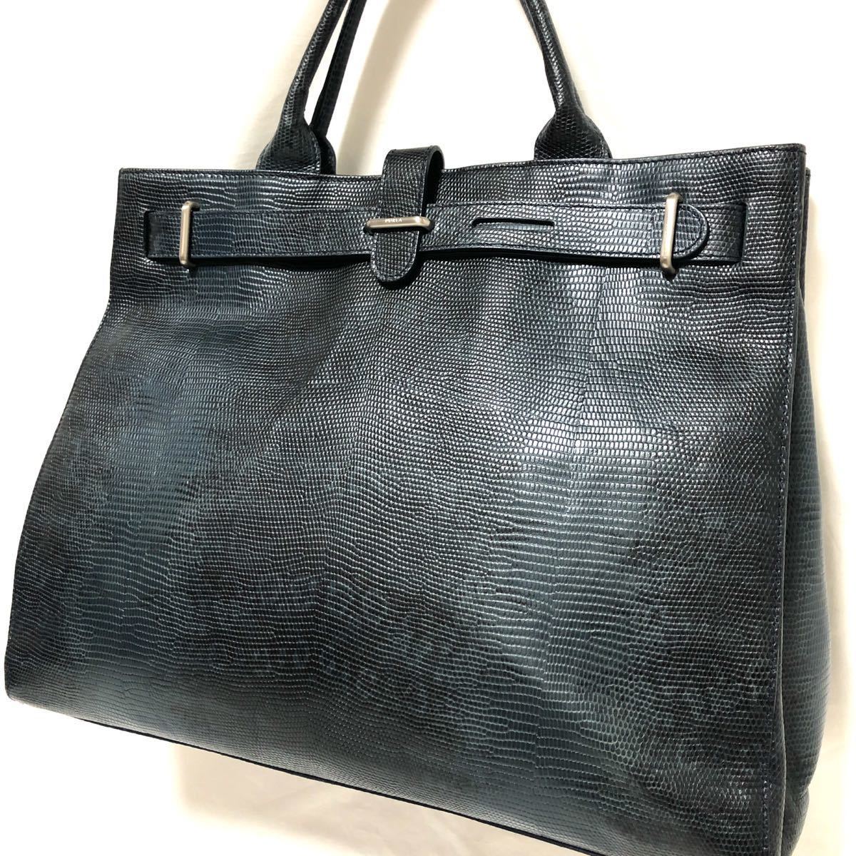 Yahoo!オークション - (37)激レア「FURLA」 A4可能 高級リザード型押し...