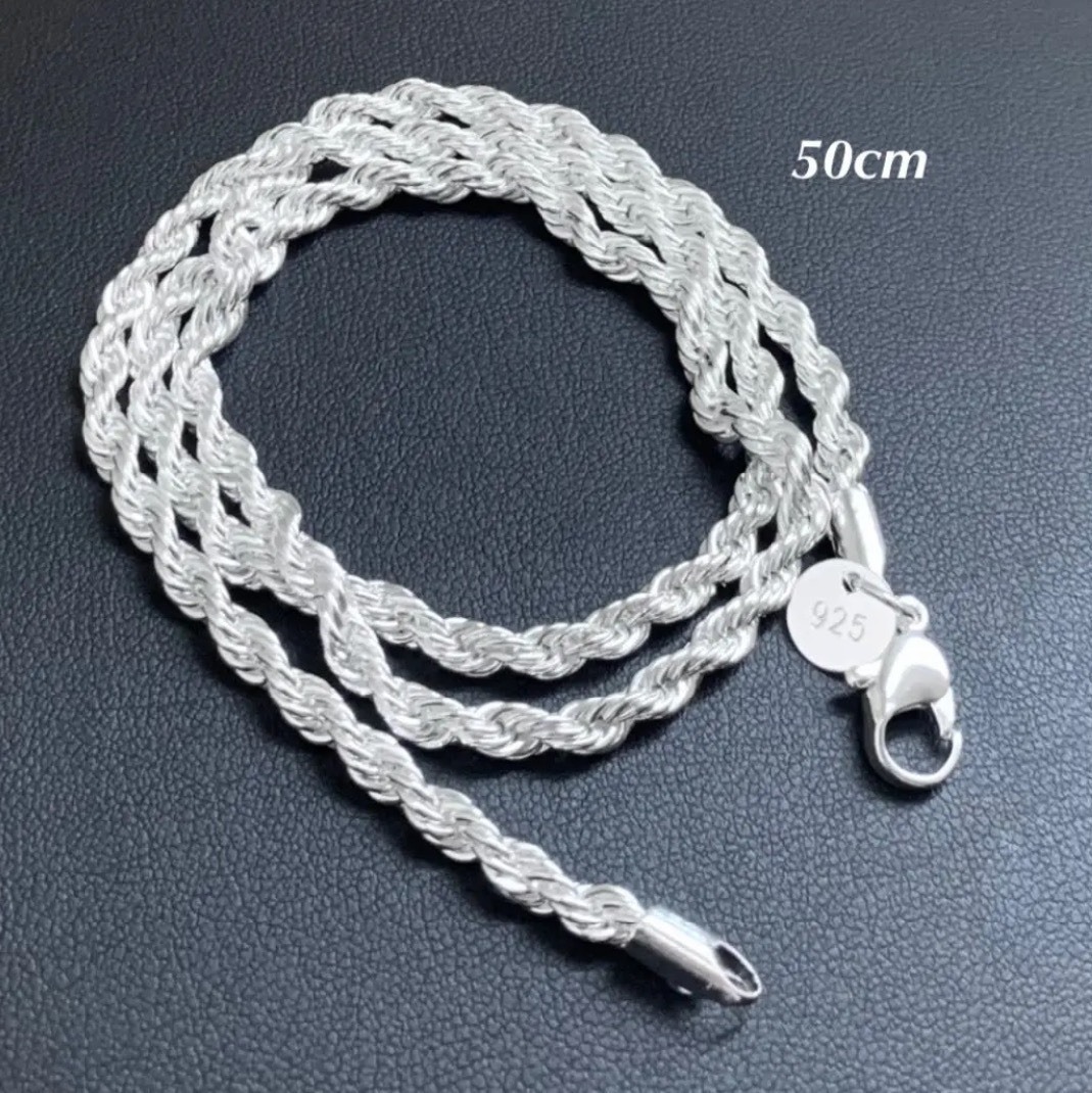 Yahoo!オークション - シルバー925コーティング チェーンネックレス ト...