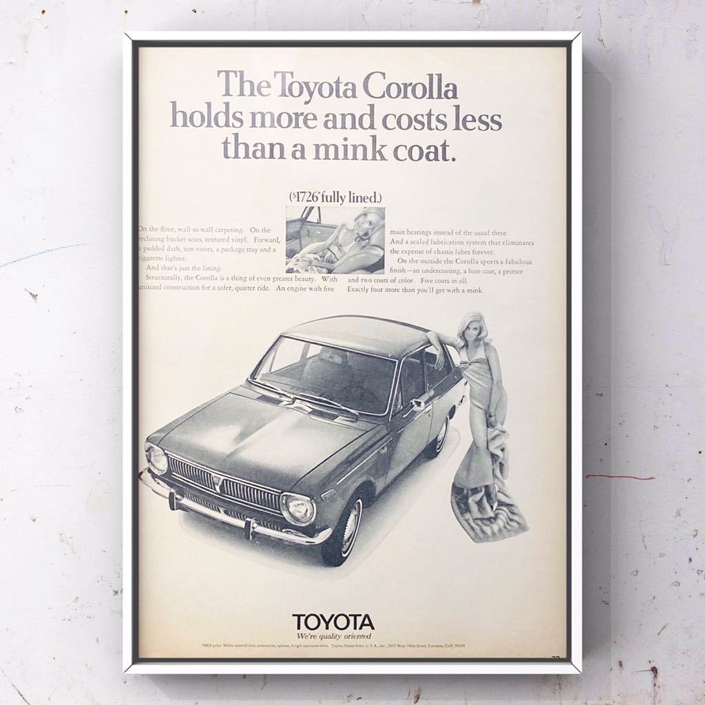 Yahoo!オークション - B4 当時物 USA 初代 トヨタ カローラ 本物 広告 ...
