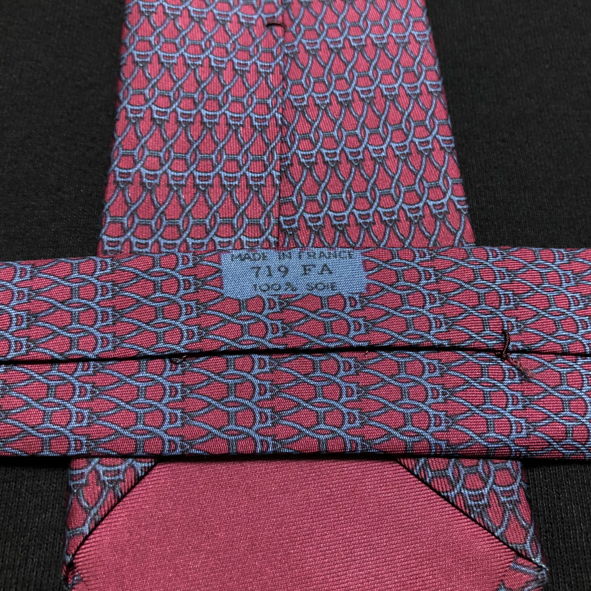 Yahoo!オークション - エルメス 連鎖ドット パープル ネクタイ A105-D1...