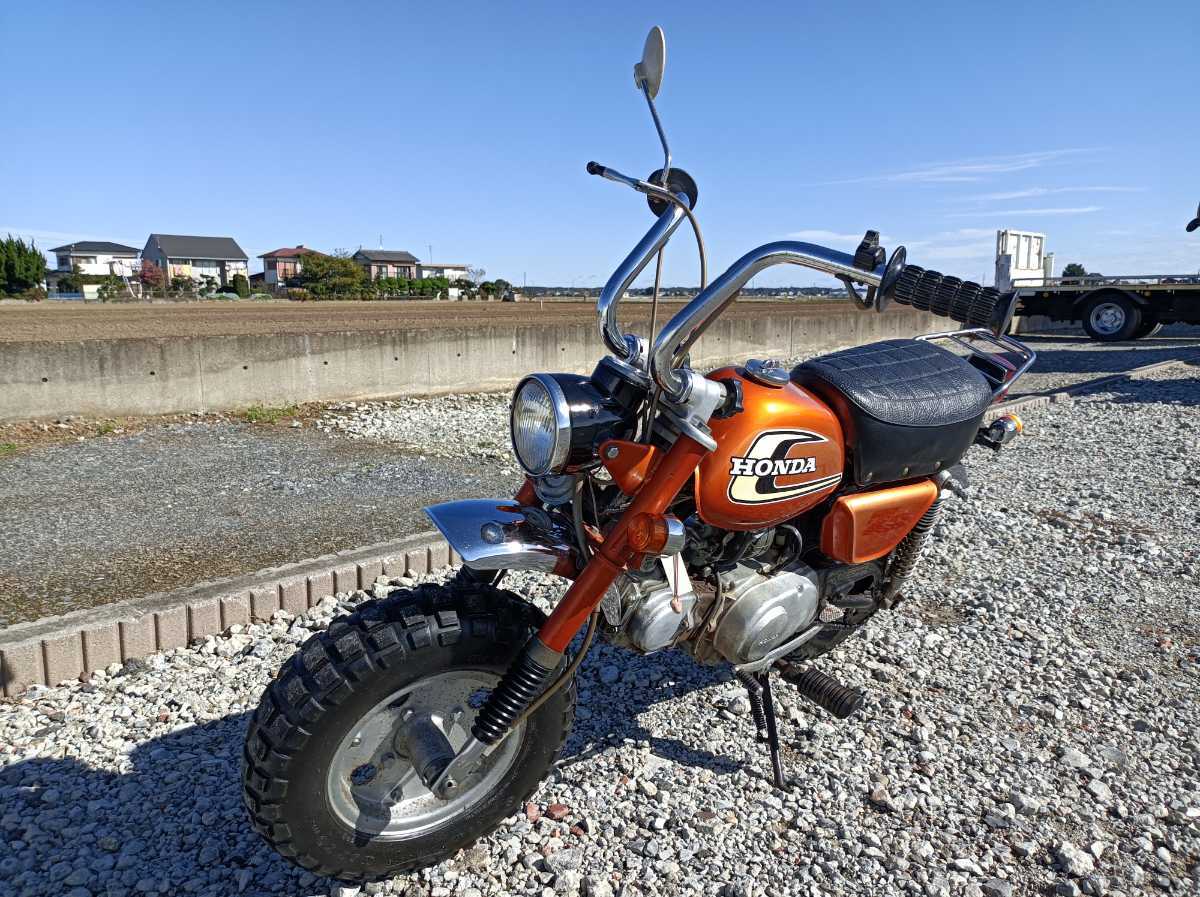 Yahoo!オークション - ホンダ 4Lモンキー オレンジ Z50J エンジン実動