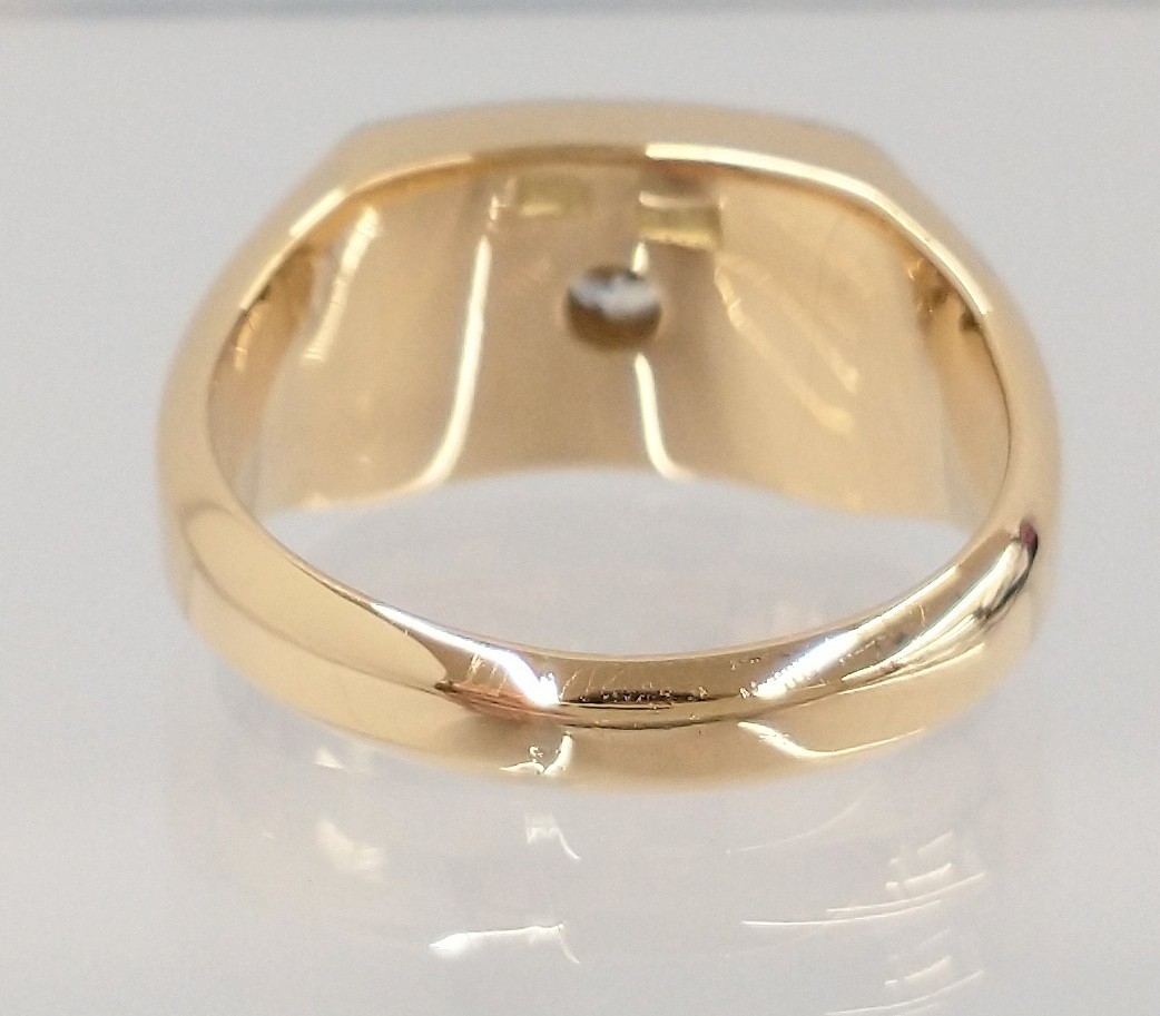 Yahoo!オークション - K18 18金 Pm刻印のみ ダイヤ0.14ct 12.5号 11.0g...